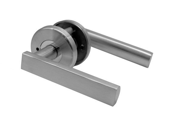 L3- Designer Round Brushed Stainless Steel Lever – Handle House